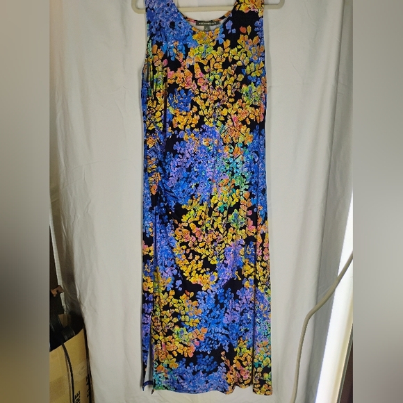 Kate & Mallory | Dresses | Kate Mallory Yellow And Blue Sheath Maxi ...